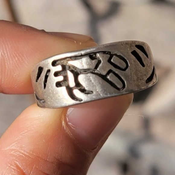 Accessories | Southwest Silver Engraved Scorpion Aztec Symbols ...